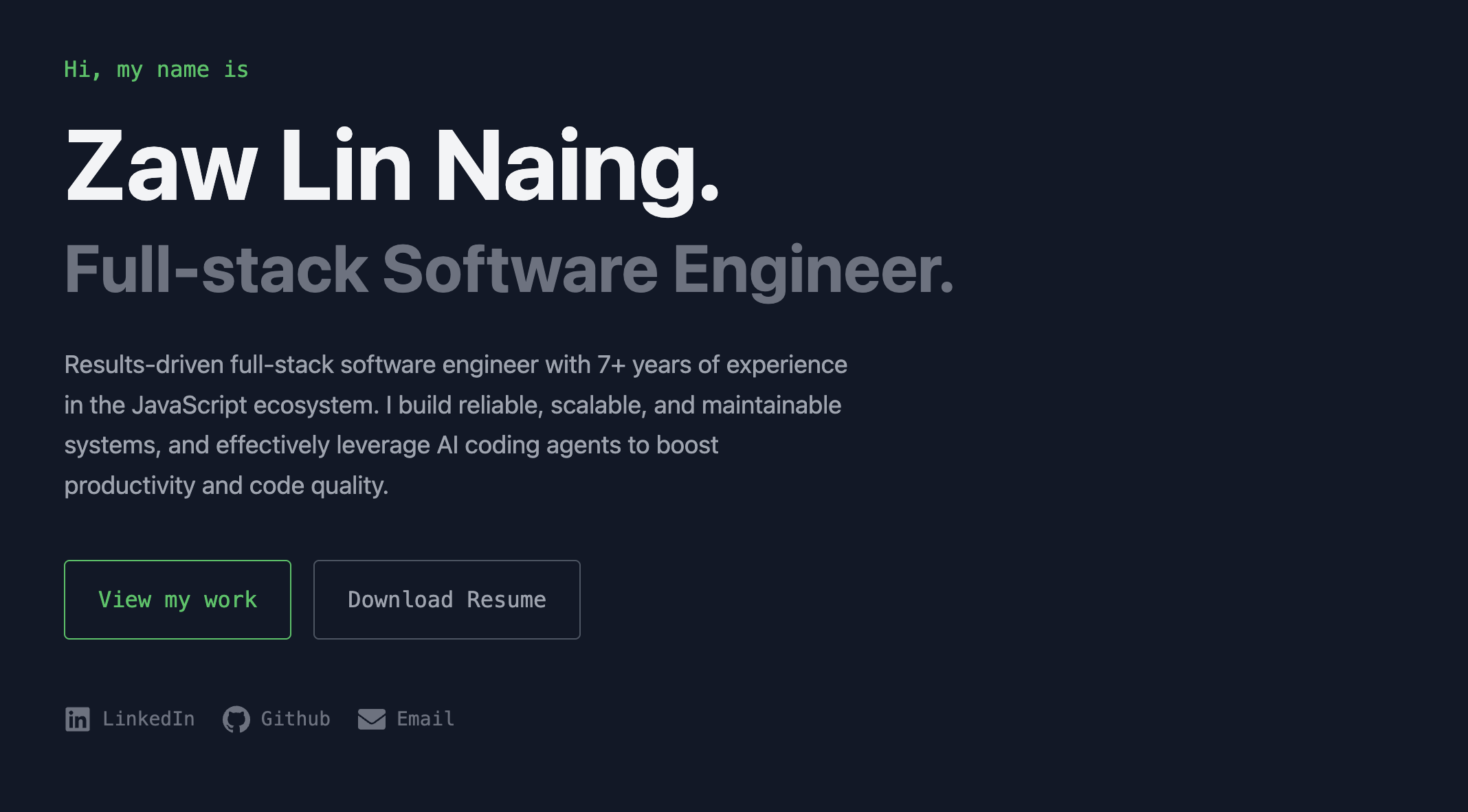 Zaw Lin Naing – Senior Software Engineer
